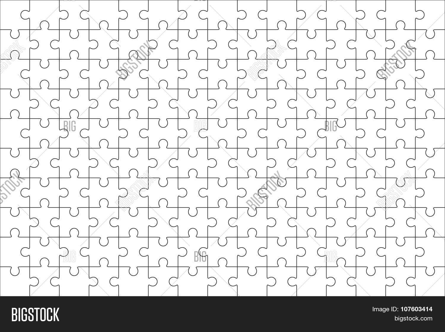 Jigsaw Puzzle Blank Template 150 Vector & Photo | Bigstock