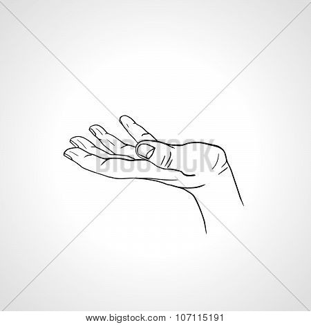 Open Empty Line Art Drawing Hand, Vector & Photo | Bigstock
