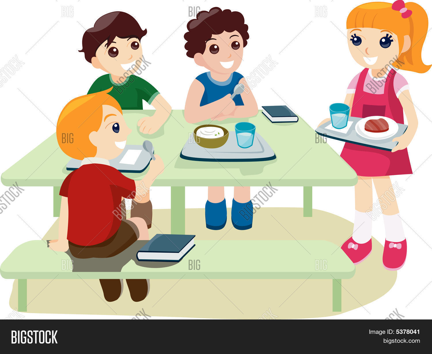 Kids Canteen Vector & Photo | Bigstock
