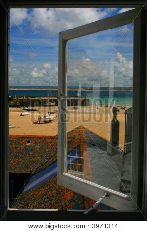 Beach Scene Through Window Stock Photo & Stock Images | Bigstock