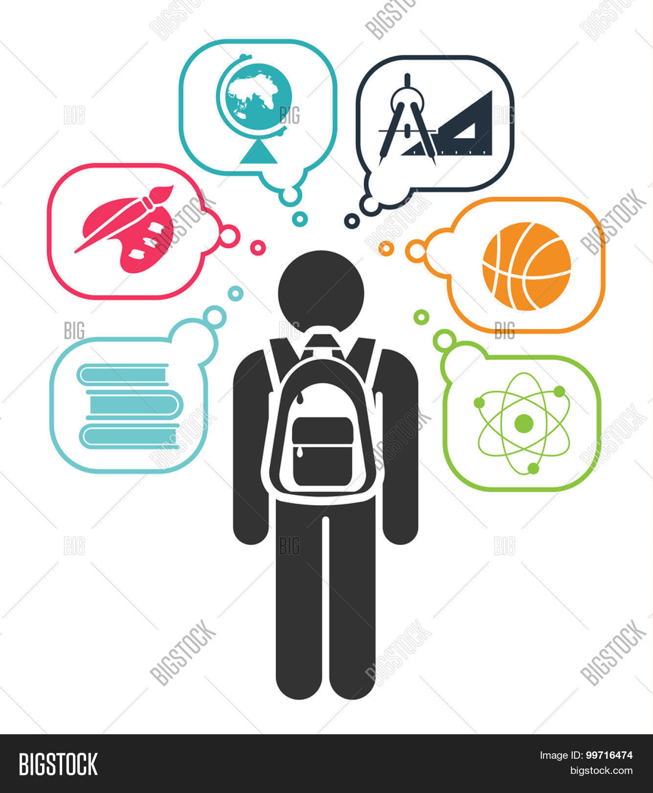 Pictogram Child Learning Different Vector & Photo | Bigstock