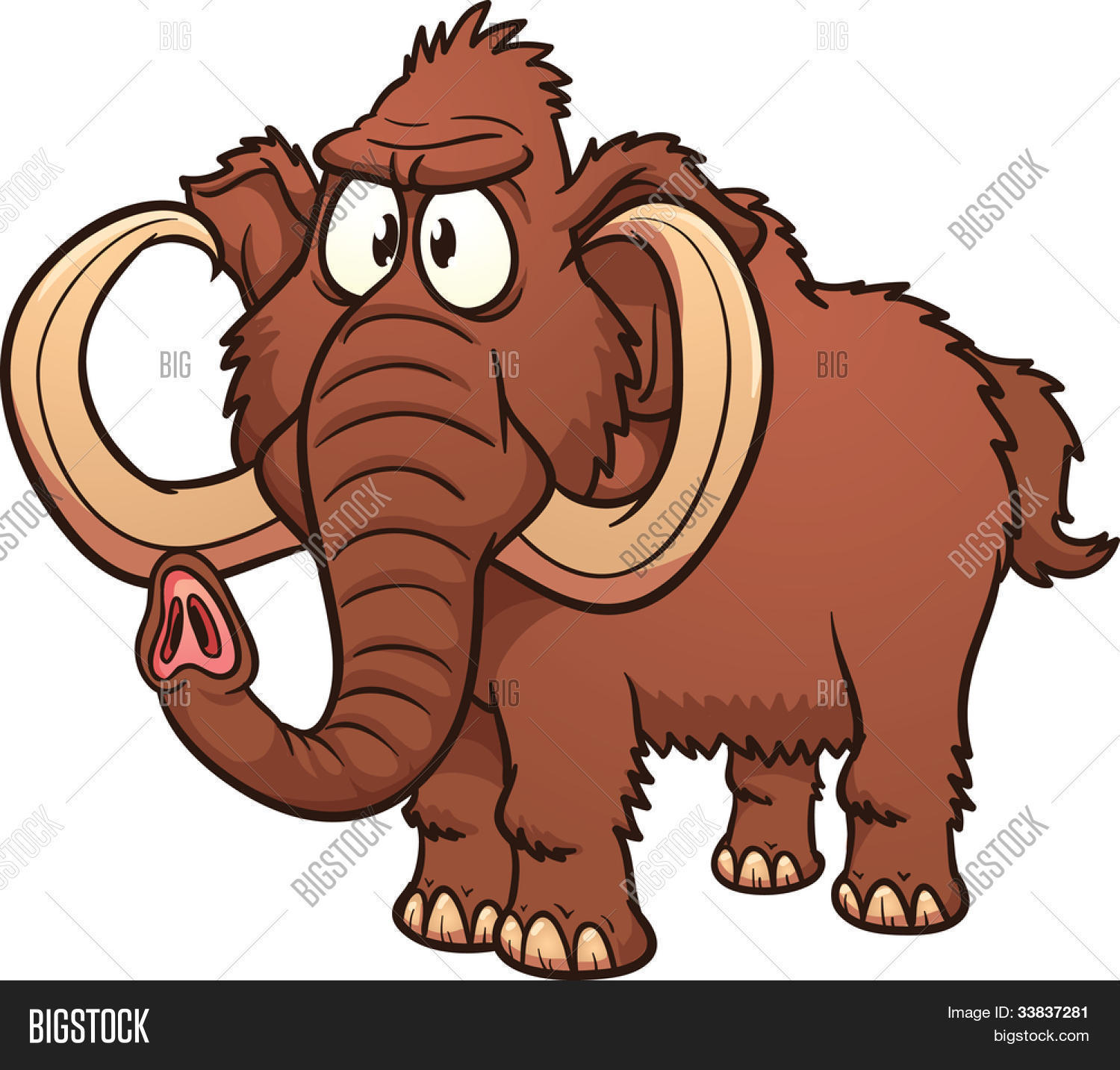 Vector y foto Mamut De Dibujos Animados. | Bigstock