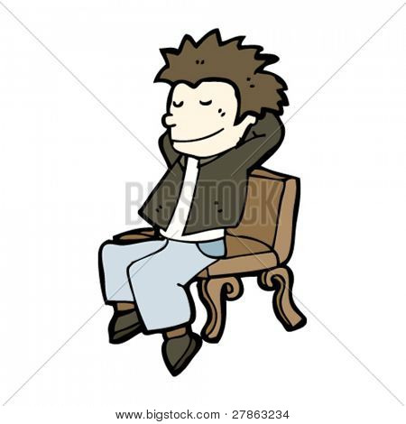 Relaxing Boy Cartoon Vector & Photo | Bigstock