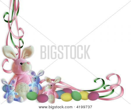 Easter Bunny Border Corner Design Stock Photo & Stock Images | Bigstock