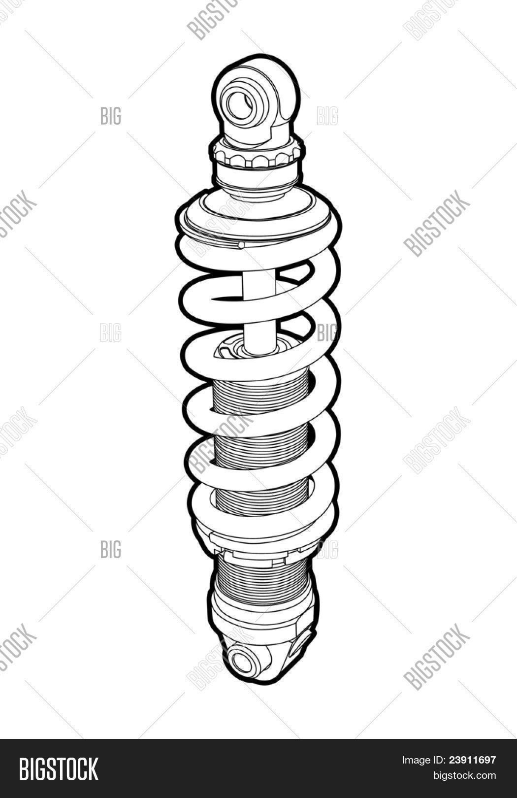 Vector Outline Shock-absorbers On Vector & Photo | Bigstock