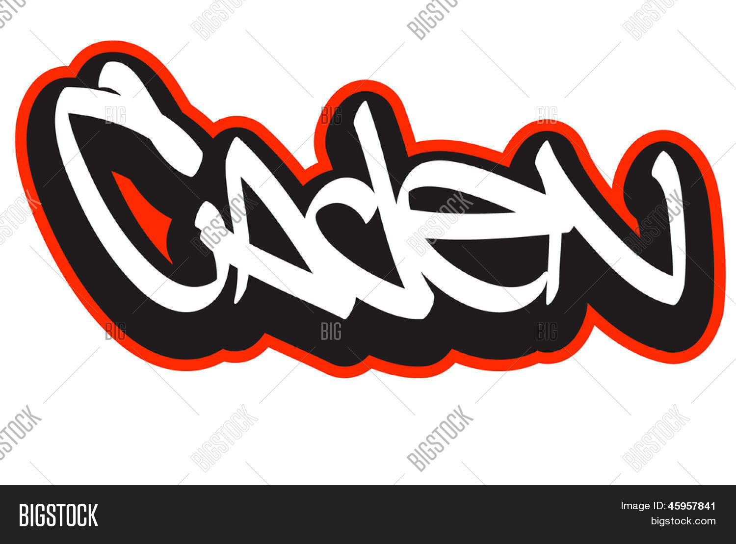 Caden Graffiti Font Style Name. Vector & Photo | Bigstock