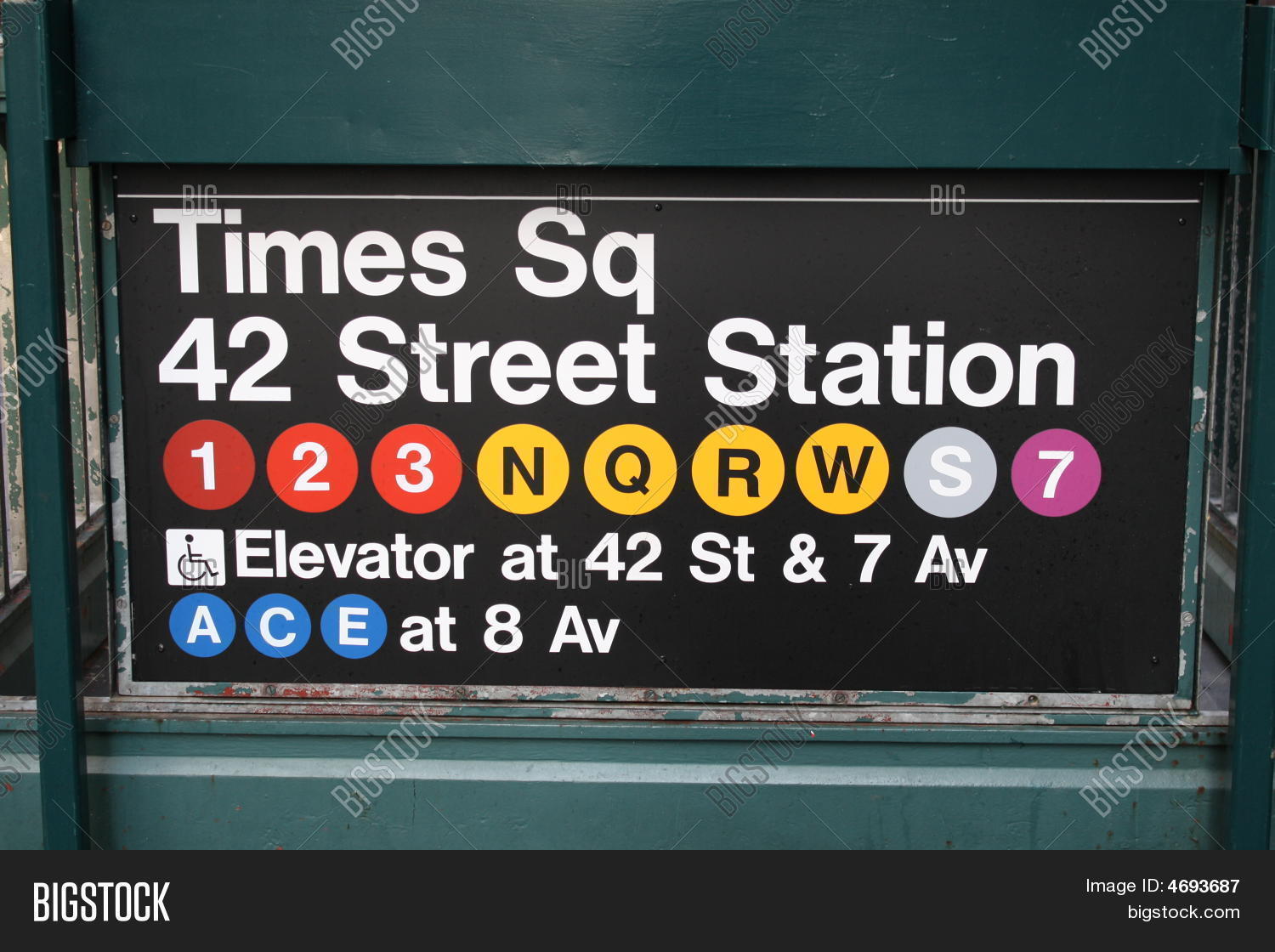 Times Square Subway Sign Image & Photo | Bigstock