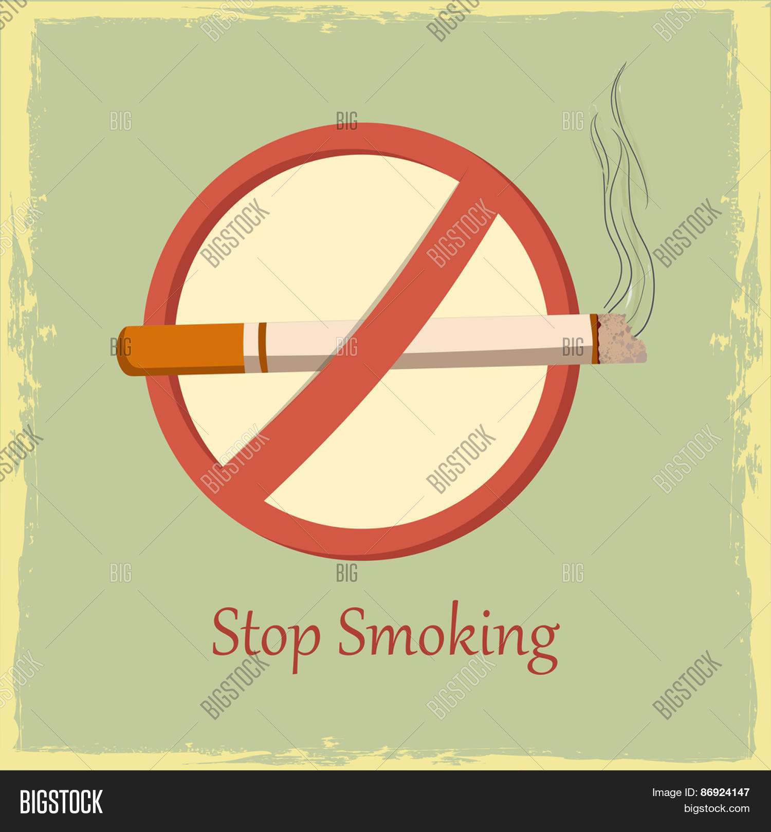 Poster, Banner Flyer Anti Smoking Vector & Photo | Bigstock