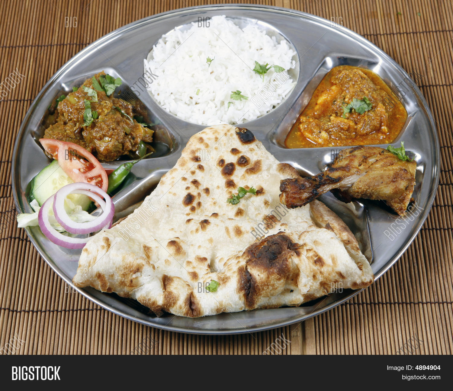 Chicken Thali Combo Image & Photo | Bigstock